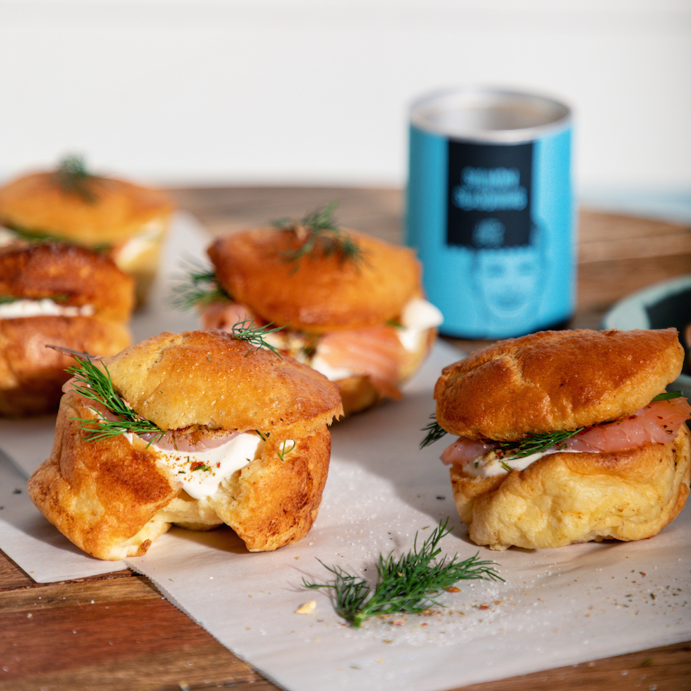 Yorkshire Puddings with Smoked Salmon and Crème Fraiche | Recipe