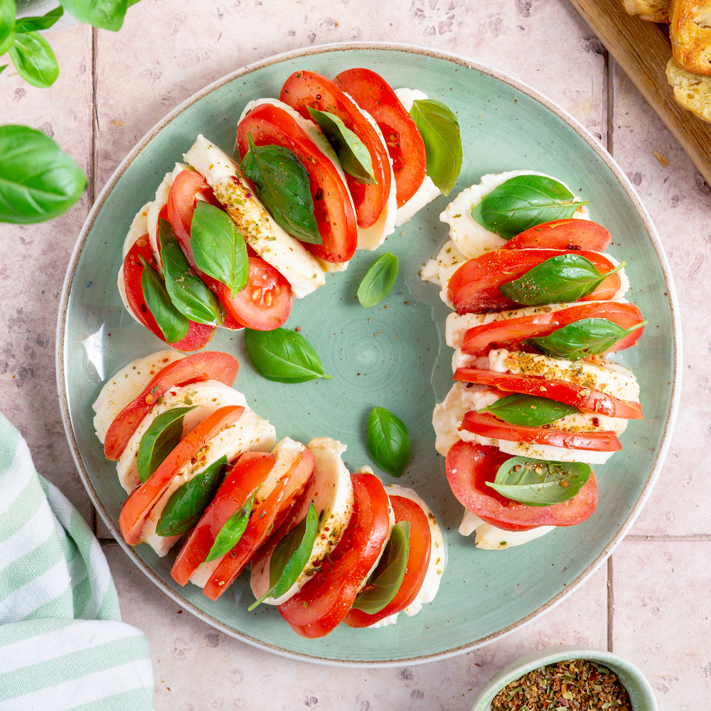 Tomatoes and mozzarella store